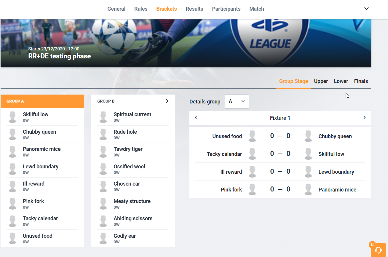 3.8 Round Robin + double elimination